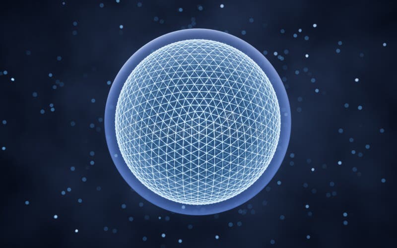 Digital Sphere with Glowing Lines Structure, 3d Rendering Stock ...