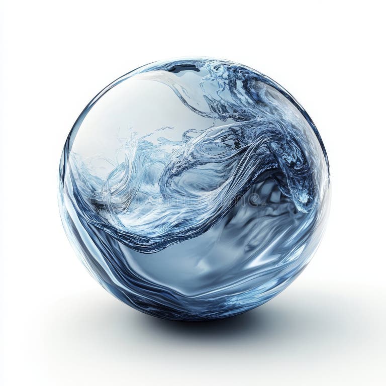 Digital Sphere: an Ocean Encapsulated Stock Photo - Image of ocean ...
