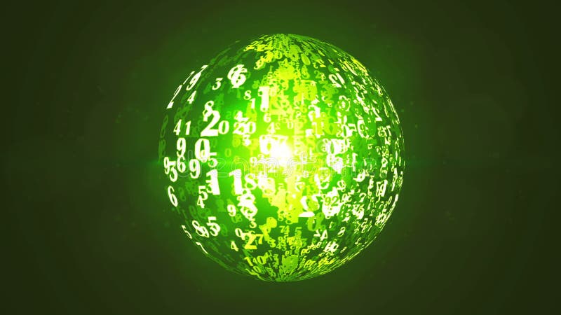Digital Sphere Rotating Background Animation. Stock Footage - Video of ...