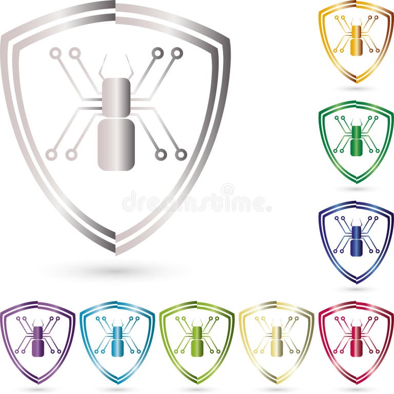 Digital Spine and Binary Code, Internet and Security Logo Stock Vector ...