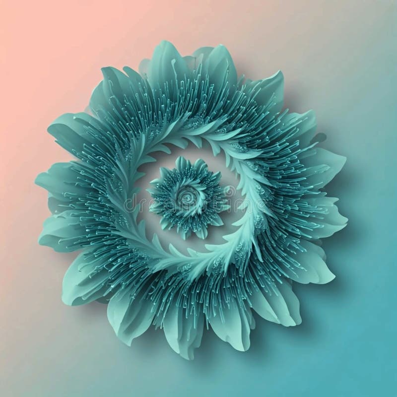 Digital Spiral Blossoming into Petals – Symbol of Growth through ...