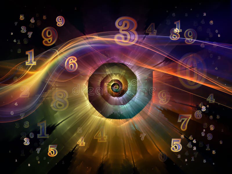 Digital Spiral Source stock illustration. Illustration of bright ...