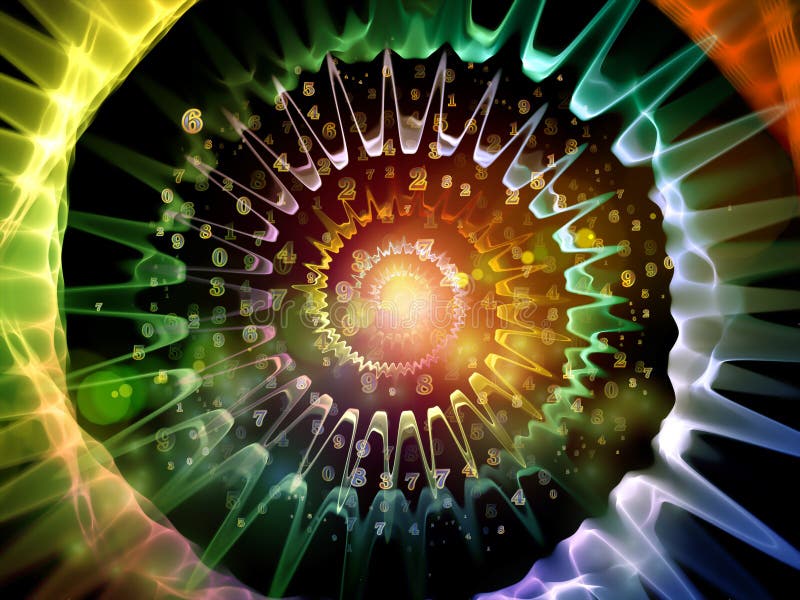 Digital Spiral Source stock illustration. Illustration of abstract ...