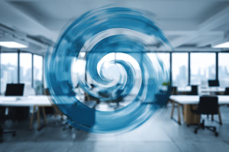 Digital Spiral Time Flowing Design Representing Future Concepts in ...