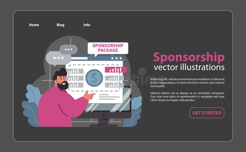 Digital Sponsorship Exploration. Flat Vector Stock Vector ... Digital Sponsorship Exploration. Flat Vector Stock Vector ...