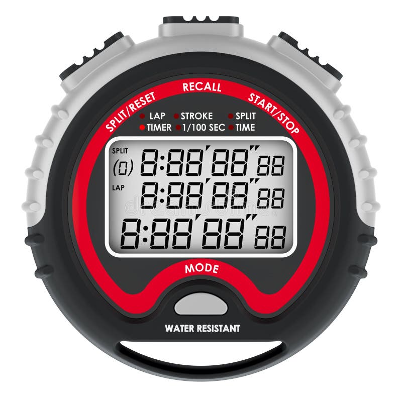 Stopwatch Digital Sports Timer Stock Illustrations – 557 Stopwatch ...