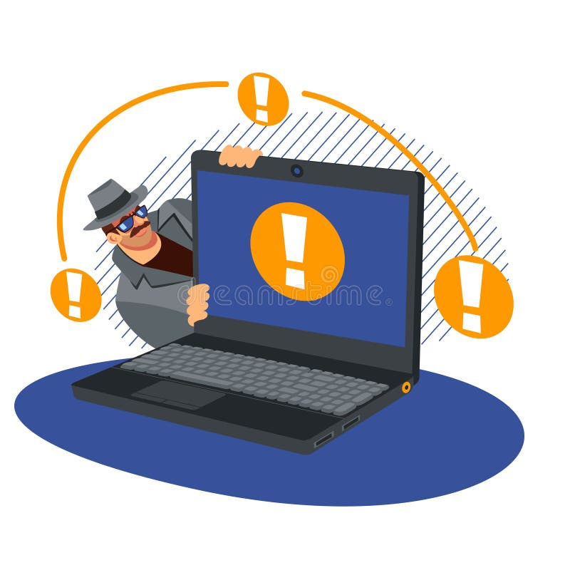 Hacking Secret Information. Concept. Stock Illustration - Illustration ...