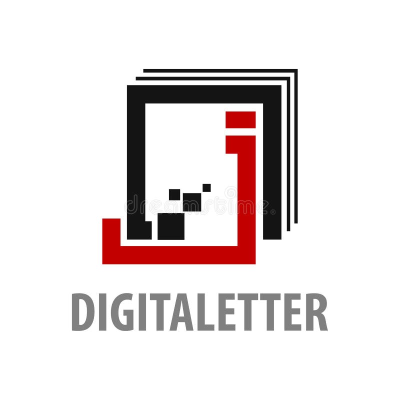 Digital Square Initial Letter J Logo Concept Design. Symbol Graphic ...