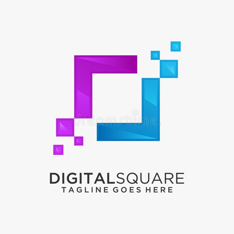 Digital Red Square Background Stock Vector - Illustration of ...