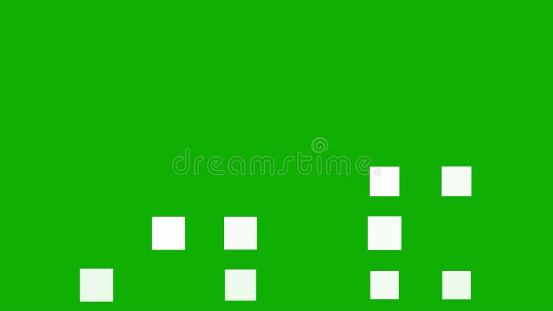 Digital Square Particles Motion Graphics with Green Screen Background ...