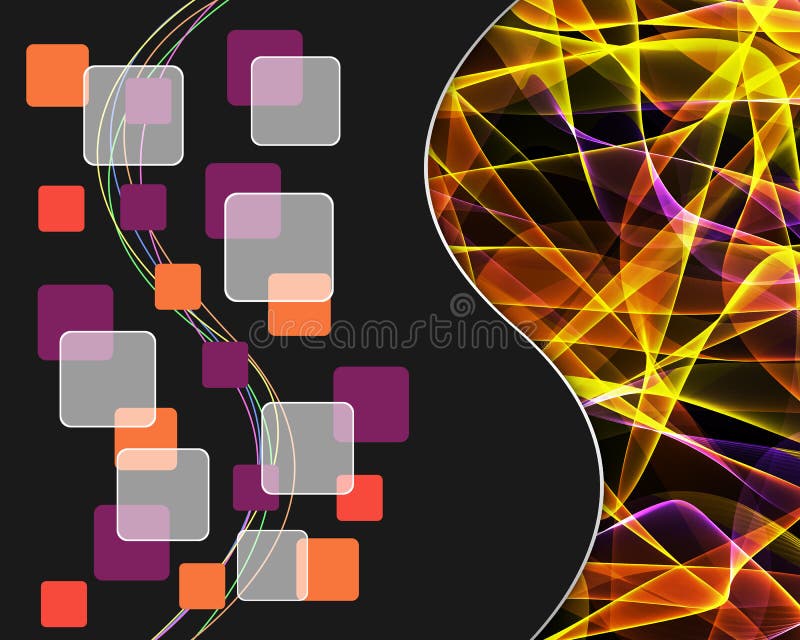 Digital Squares on Abstract Background Stock Illustration ...