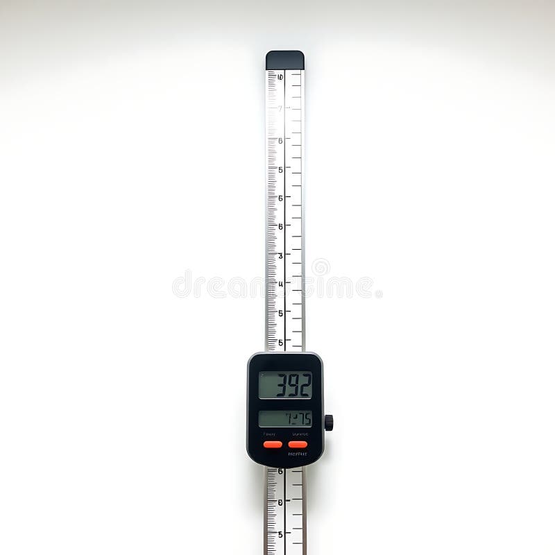A Digital Stadiometer for Measuring Height Displayed on a White ...