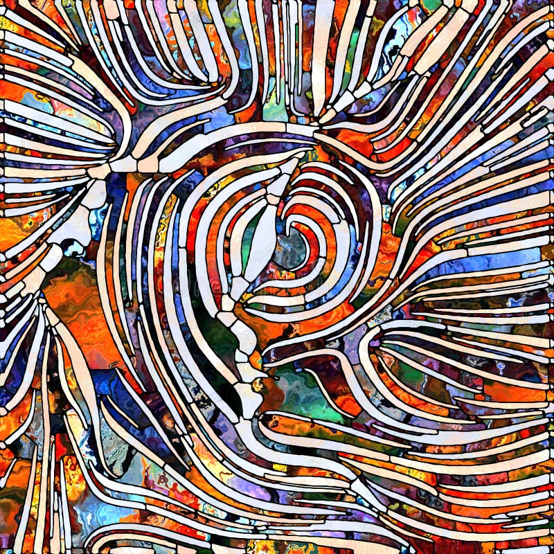Digital Stained Glass stock illustration. Illustration of individual ...