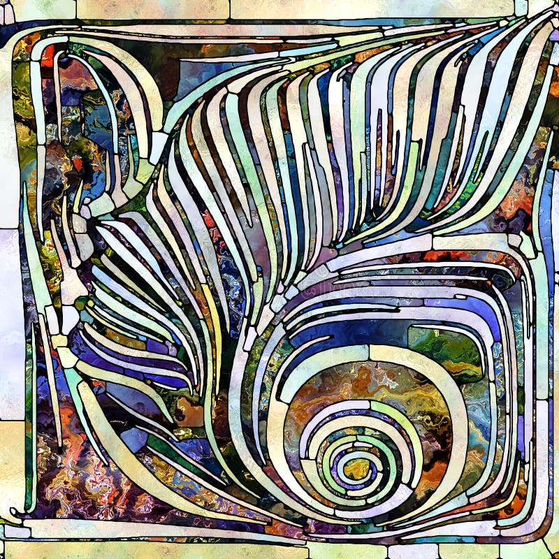 Digital Stained Glass stock illustration. Illustration of energy ...