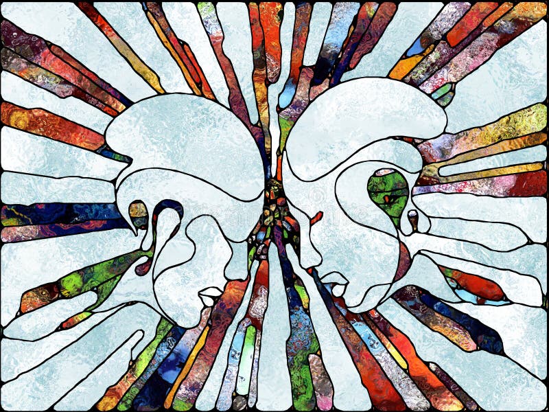 Digital Stained Glass stock illustration. Illustration of fragmented ...