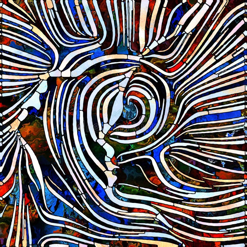 Digital Stained Glass stock illustration. Illustration of individual ...