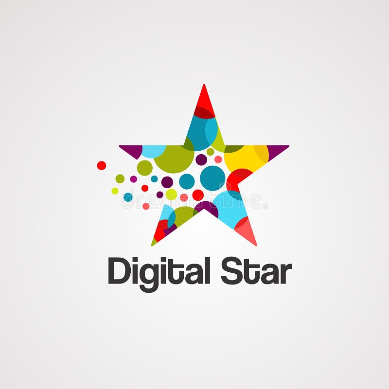 Computer Digital Star Logo Stock Illustrations – 1,158 Computer Digital ...