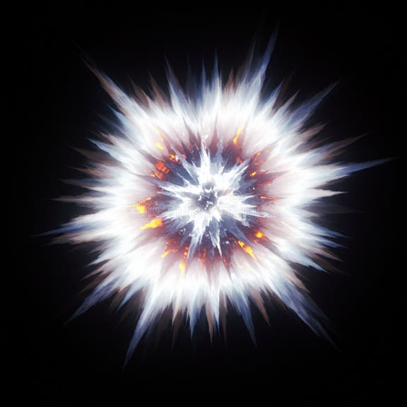 A Digital Starburst Pattern Features a Radiant Explosion of Colors. at ...