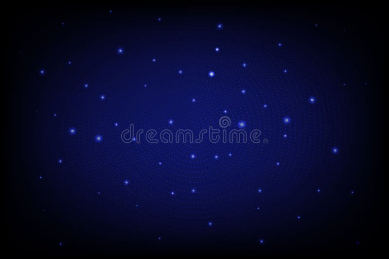 Digital Starfield Filled with Glowing Blue Particle,representing Data ...