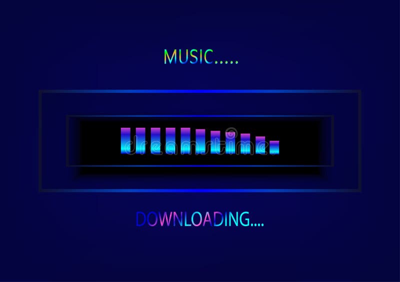 Digital Status Bar Downloading Network Communication Progress ...