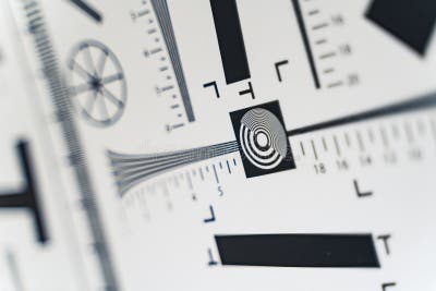 Digital Still-camera Optic Lens Sharpness Testing Resolution Chart. ISO ...