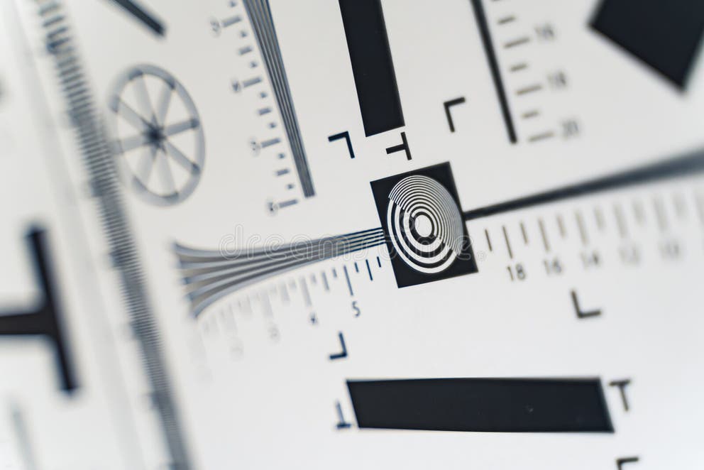 Digital Still-camera Optic Lens Sharpness Testing Resolution Chart. ISO ...