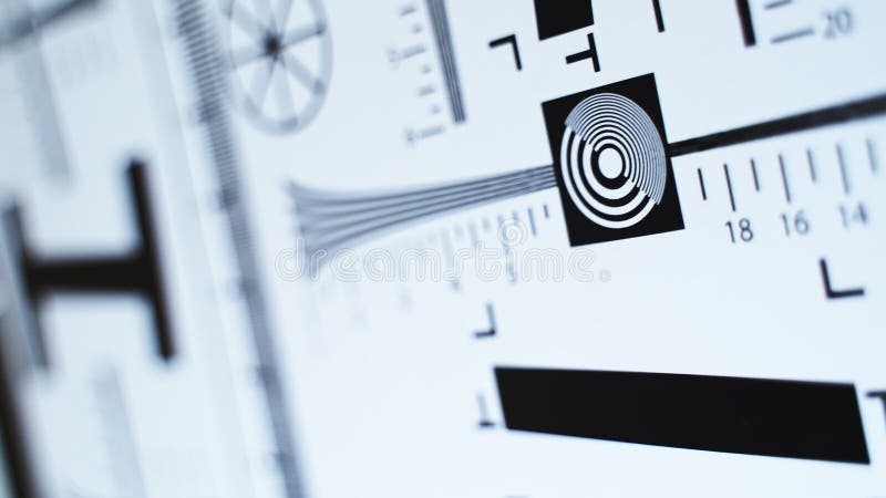Digital Still-camera Optic Lens Sharpness Testing Resolution Chart. ISO ...