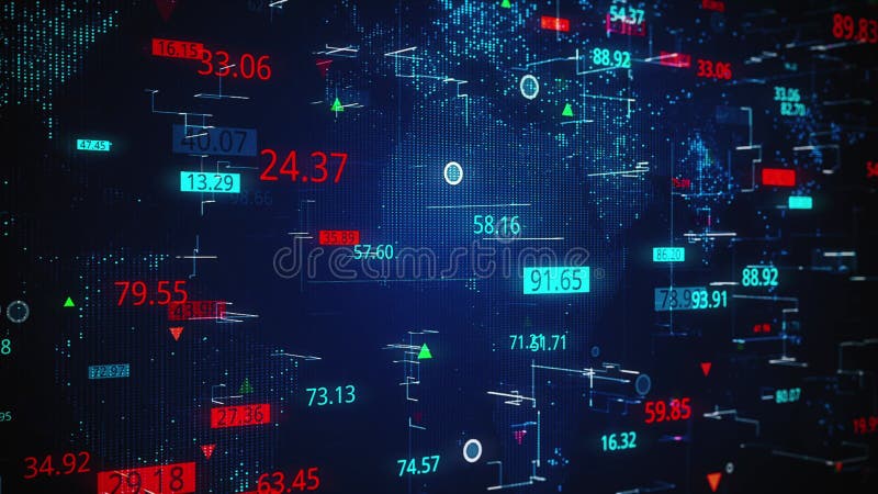 Digital Stock Exchange Financial Data Analysis Inflation Stock Video ...