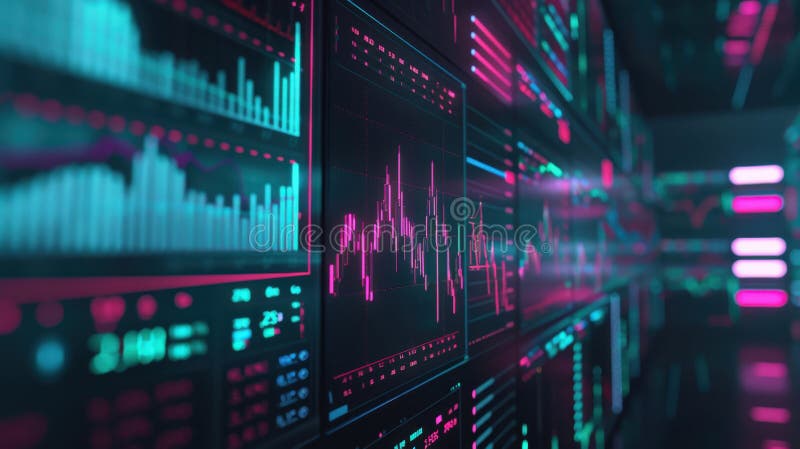 The Digital Stock Market Chart.AI Generated Image Stock Photo - Image ...