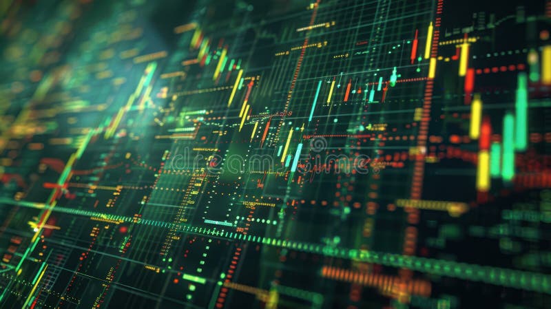 The Digital Stock Market Data.AI Generated Image Stock Photo - Image of ...