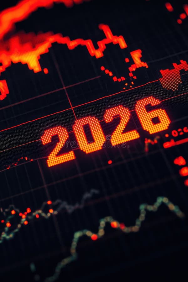 Digital Stock Market Trends 2026: Data Visualization and Financial Forecasts. Stock Photo ...