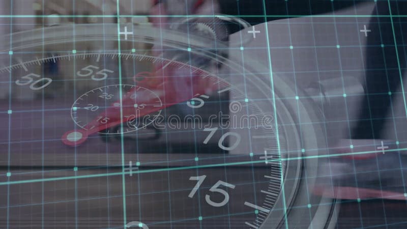 Digital Stopwatch Hitting Zero Starting Runner Jogging Treadmill with ...