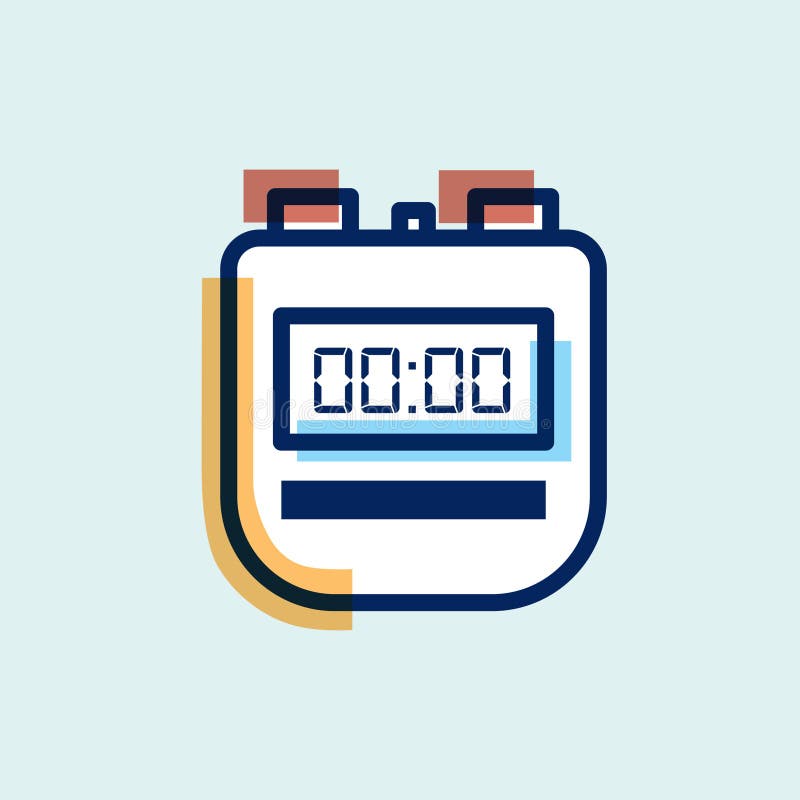 Digital Stopwatch. Vector Illustration Decorative Design Stock Vector ...