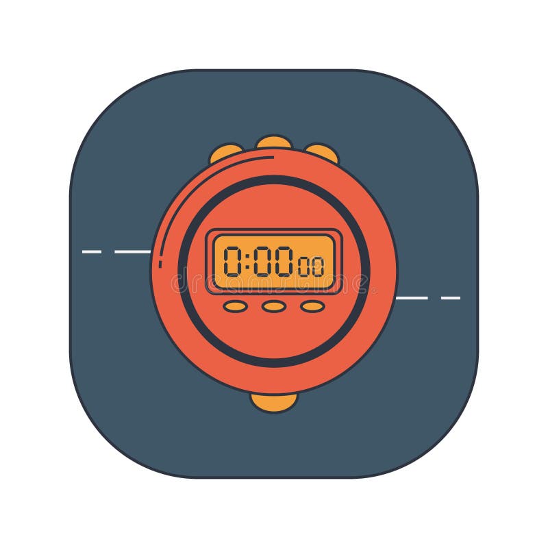 Digital Stopwatch. Vector Illustration Decorative Design Stock Vector ...