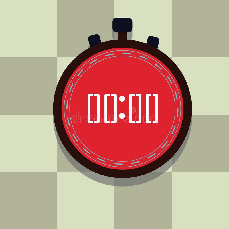 Digital Stopwatch. Vector Illustration Decorative Design Stock Vector ...