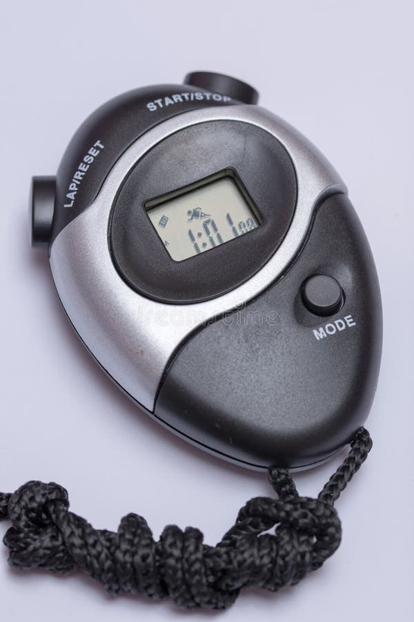 Digital Stopwatch on the White Background Stock Image - Image of clock ...