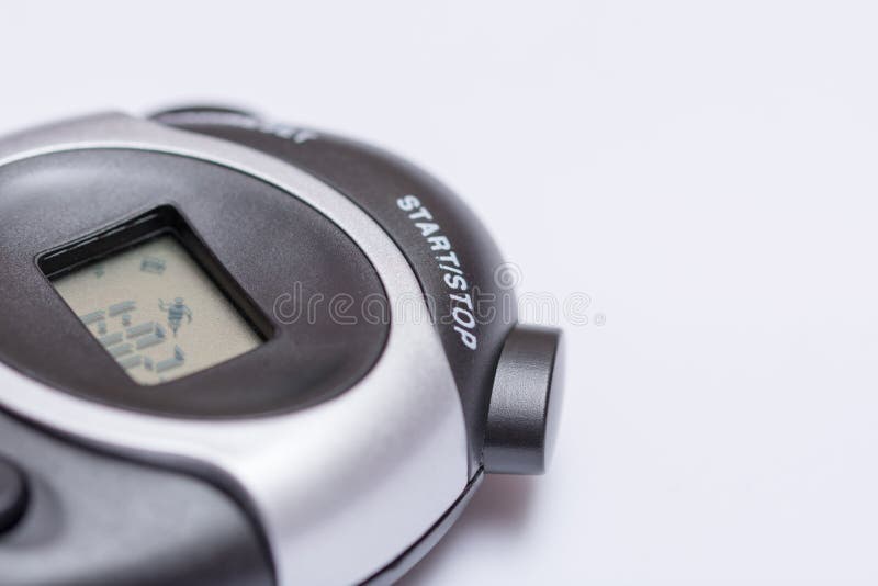 Digital Stopwatch on the White Background Stock Image - Image of clock ...