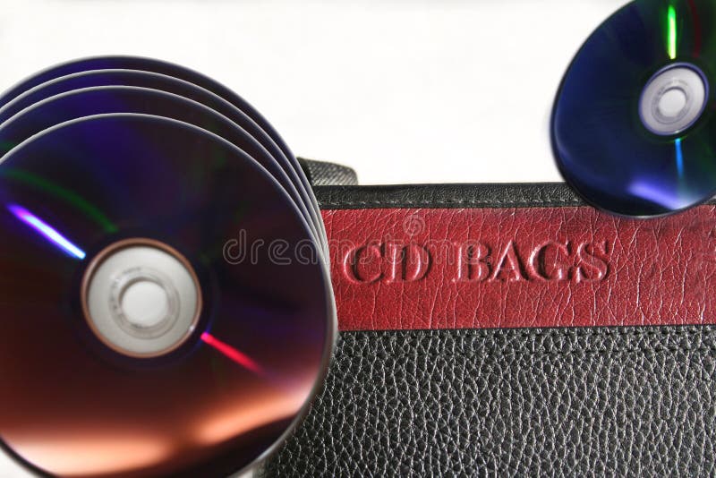 Digital Storage and Computer CD& DVD Leather Case Stock Image - Image ...