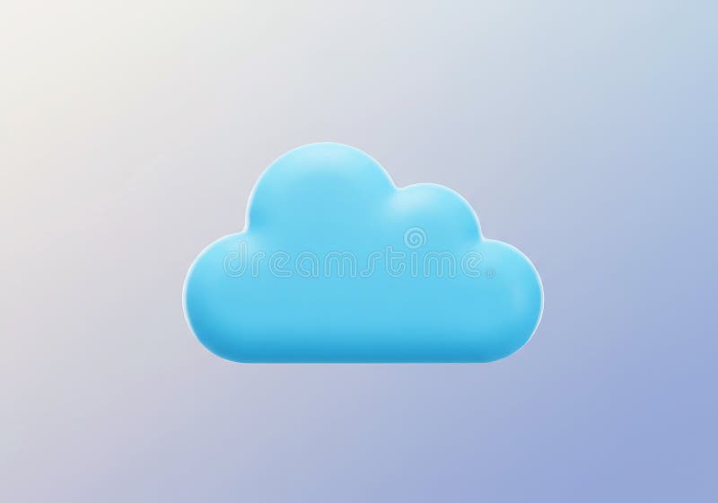 Tech Cloud Storage Icon with Weather Symbol in Blue Gradient Stock ...