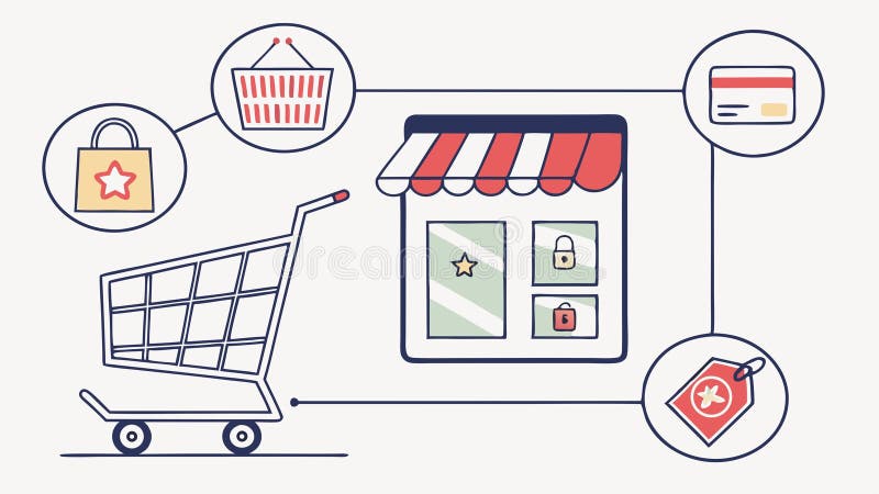 Digital Storefront and Shopping Cart, E-commerce Platform Interface ...