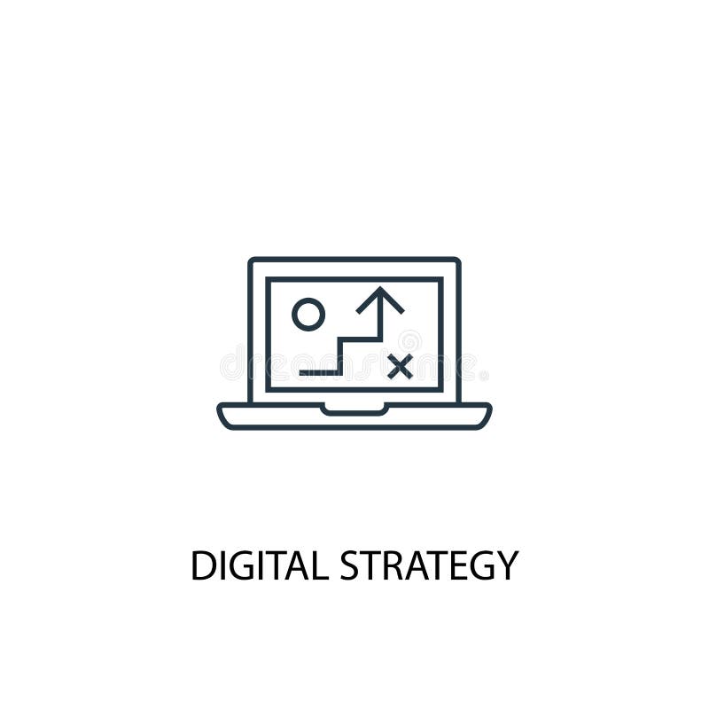 Digital Strategy Infographic 10 Line Stock Vector - Illustration of ...