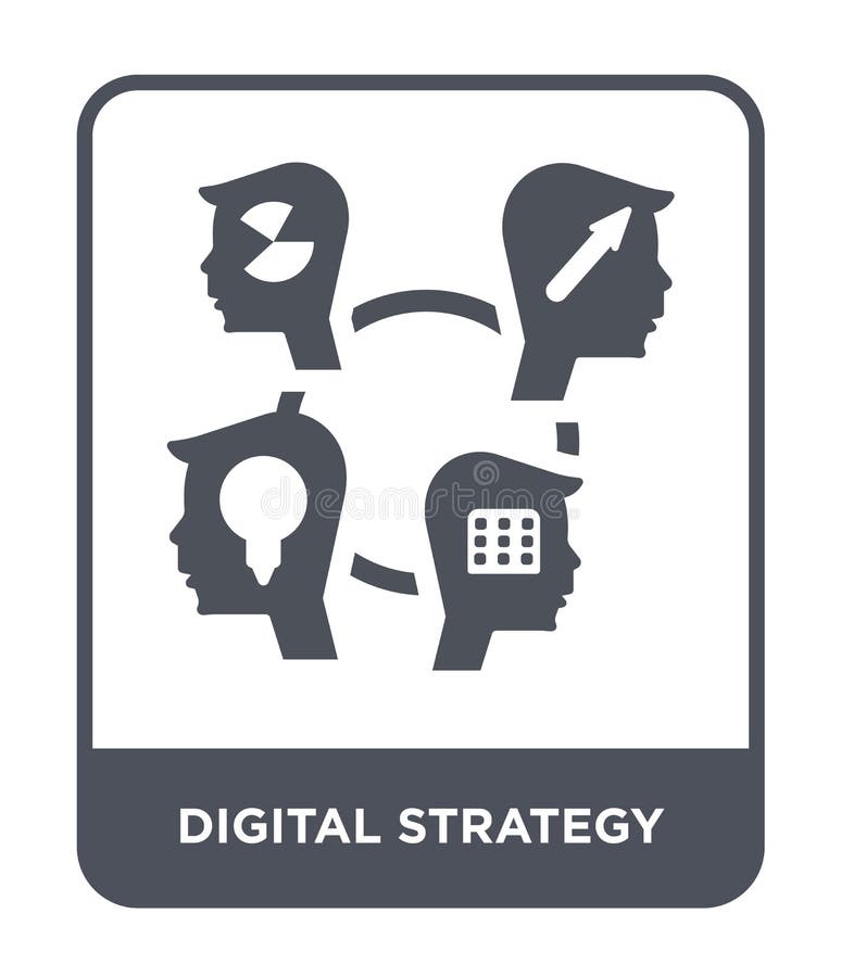 Digital Strategy Icon in Trendy Design Style. Digital Strategy Icon ...