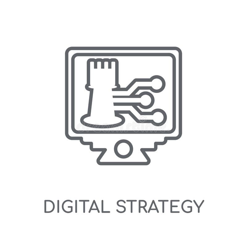 Digital Strategy Linear Icon. Modern Outline Digital Strategy Lo Stock ...