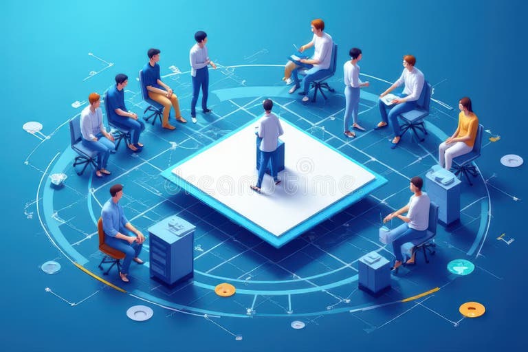 Digital Strategy Plan Visualization Stock Illustration - Illustration ...