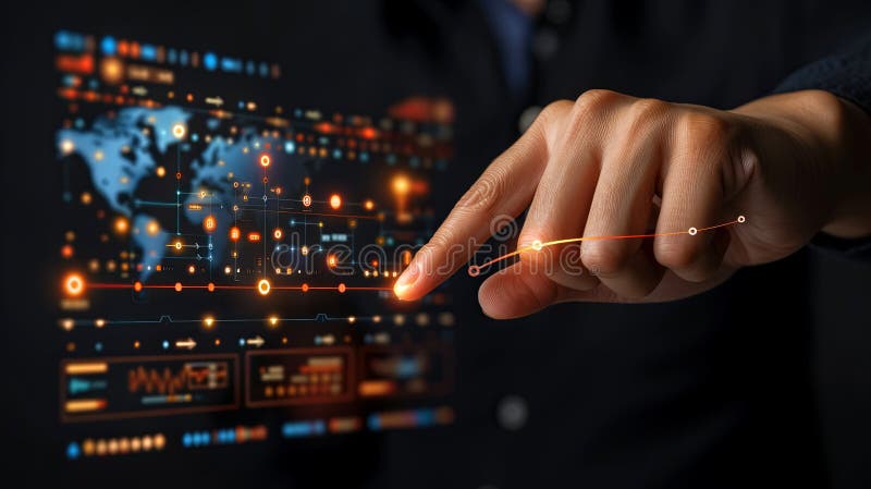 Digital Streams of Data Where Many Digital Characters and Numbers ...