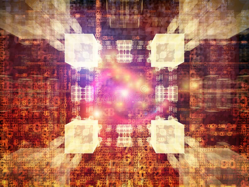 Digital Structures stock illustration. Illustration of glow - 221080964