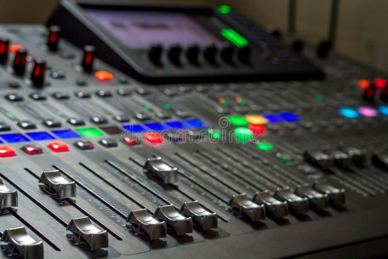 The digital studio mixer stock image. Image of music - 80810387