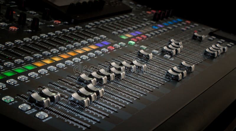 The digital studio mixer stock image. Image of mixer - 81615357