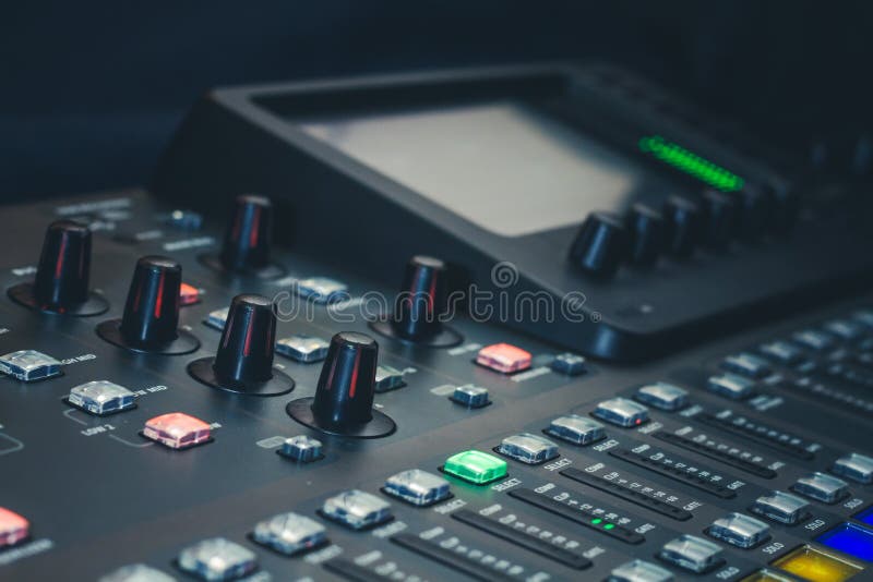 The digital studio mixer stock image. Image of channel - 81832647