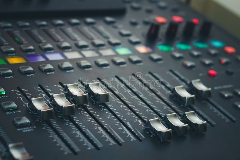 The digital studio mixer stock image. Image of loud, digital - 83094917